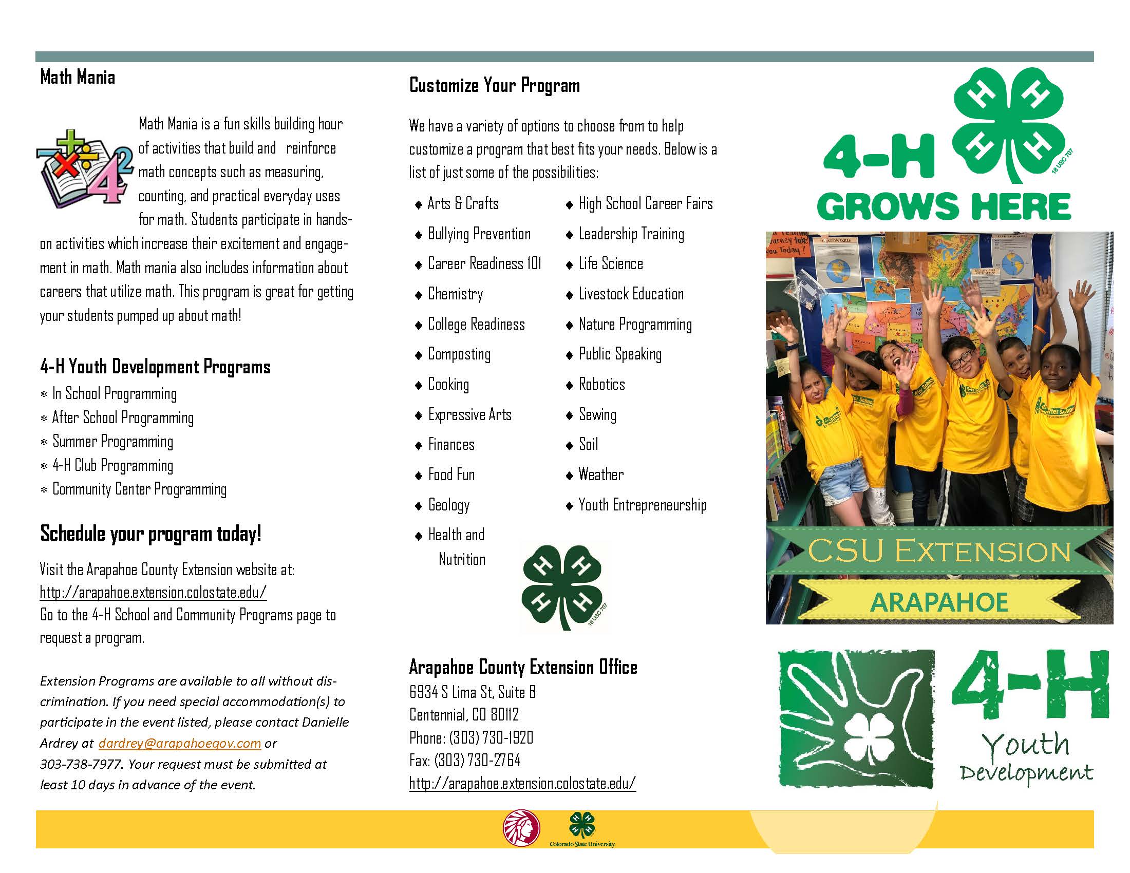 School & Community Programs - Arapahoe County ExtensionArapahoe County ...